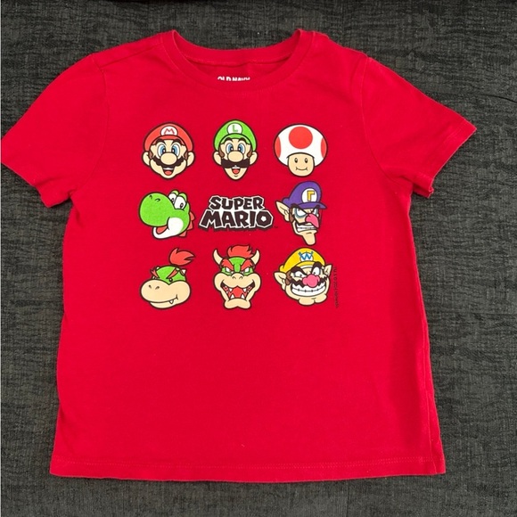 Old Navy | Shirts & Tops | Old Navy Red Super Mario Character Tee ...